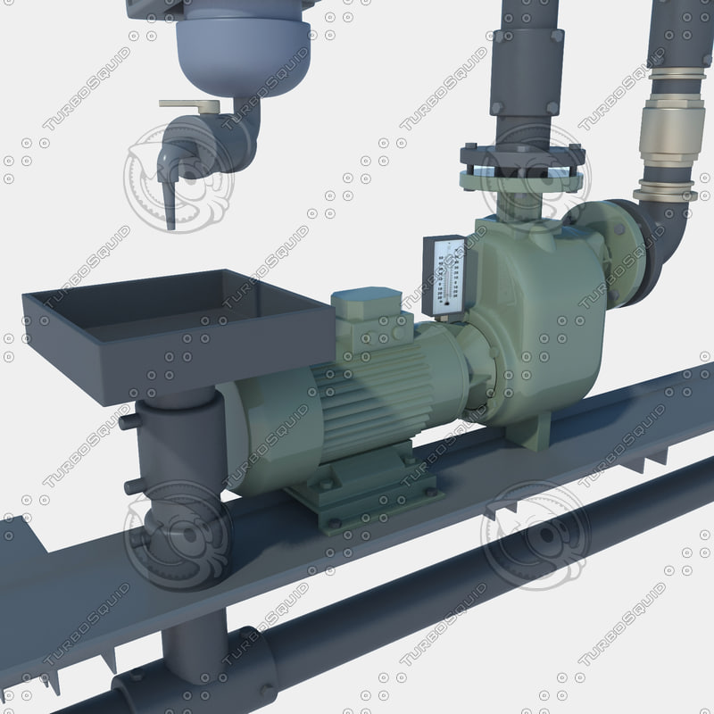 3d electric pump model