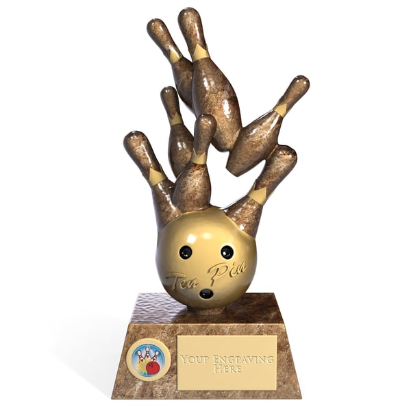 3d model bowling trophy