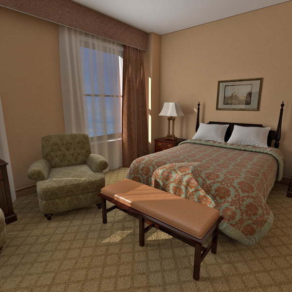 3d hotel room model
