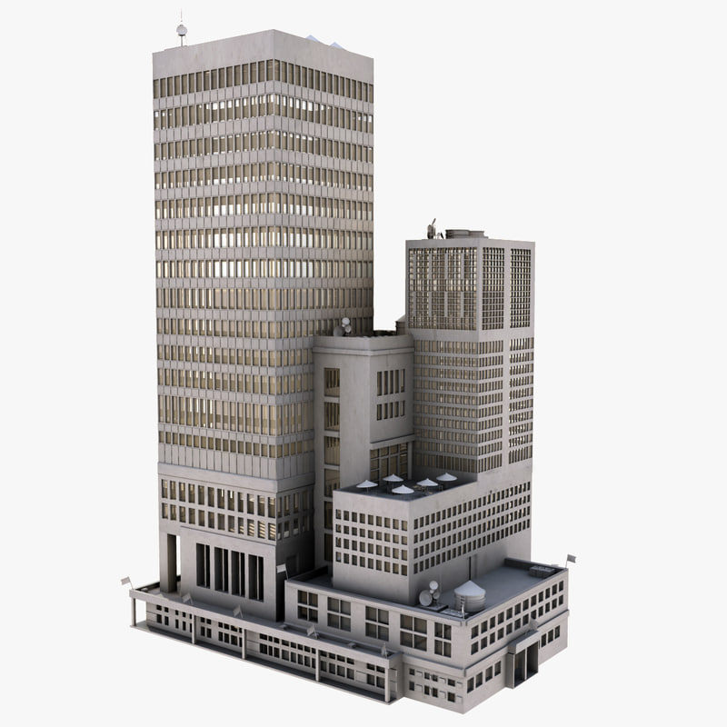 3d building complex skyscraper model