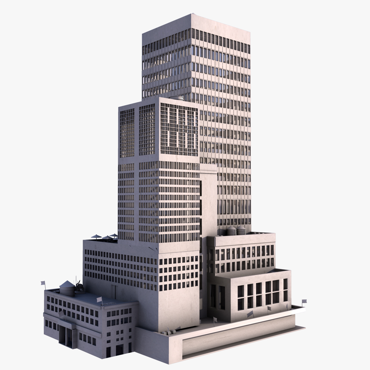 3d building complex skyscraper model