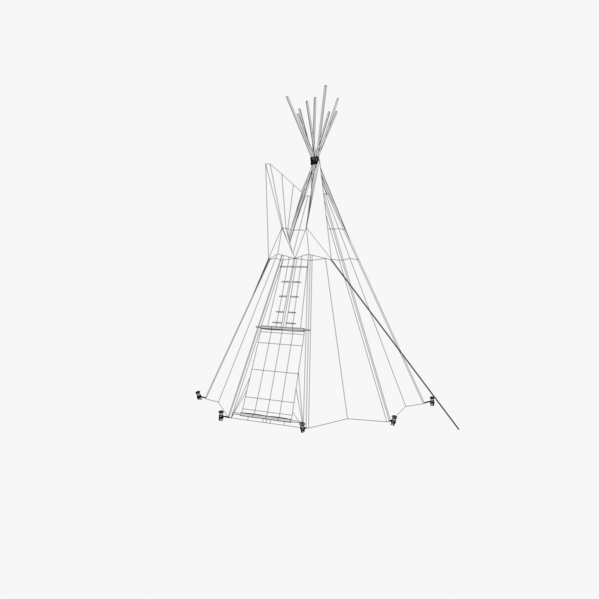 3d tepee structure