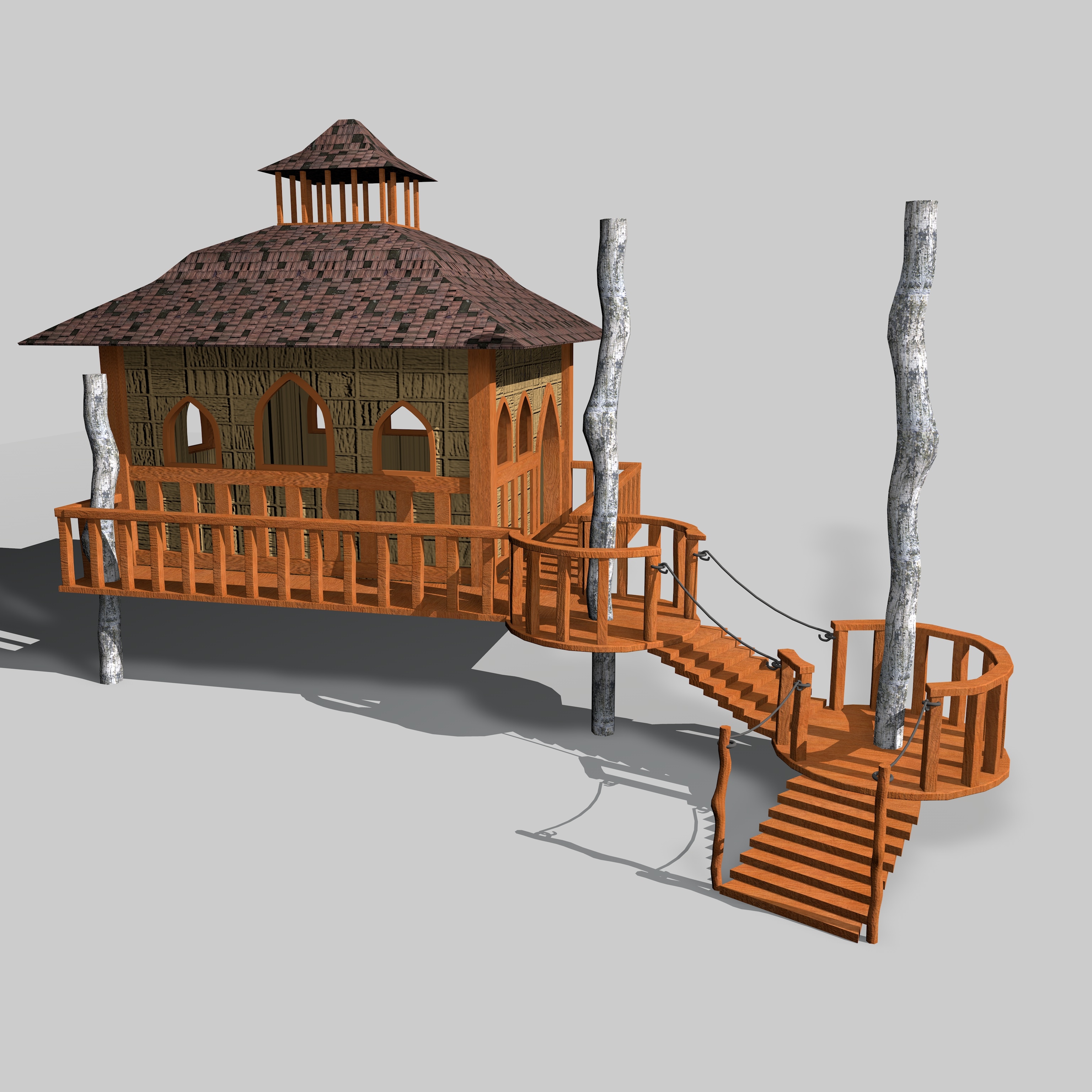 wood house 3d model