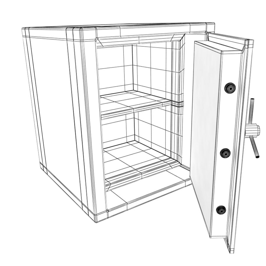 3d model safe box 1