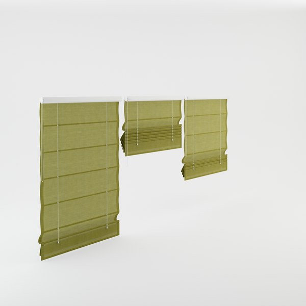 realistic roman shade 3d max