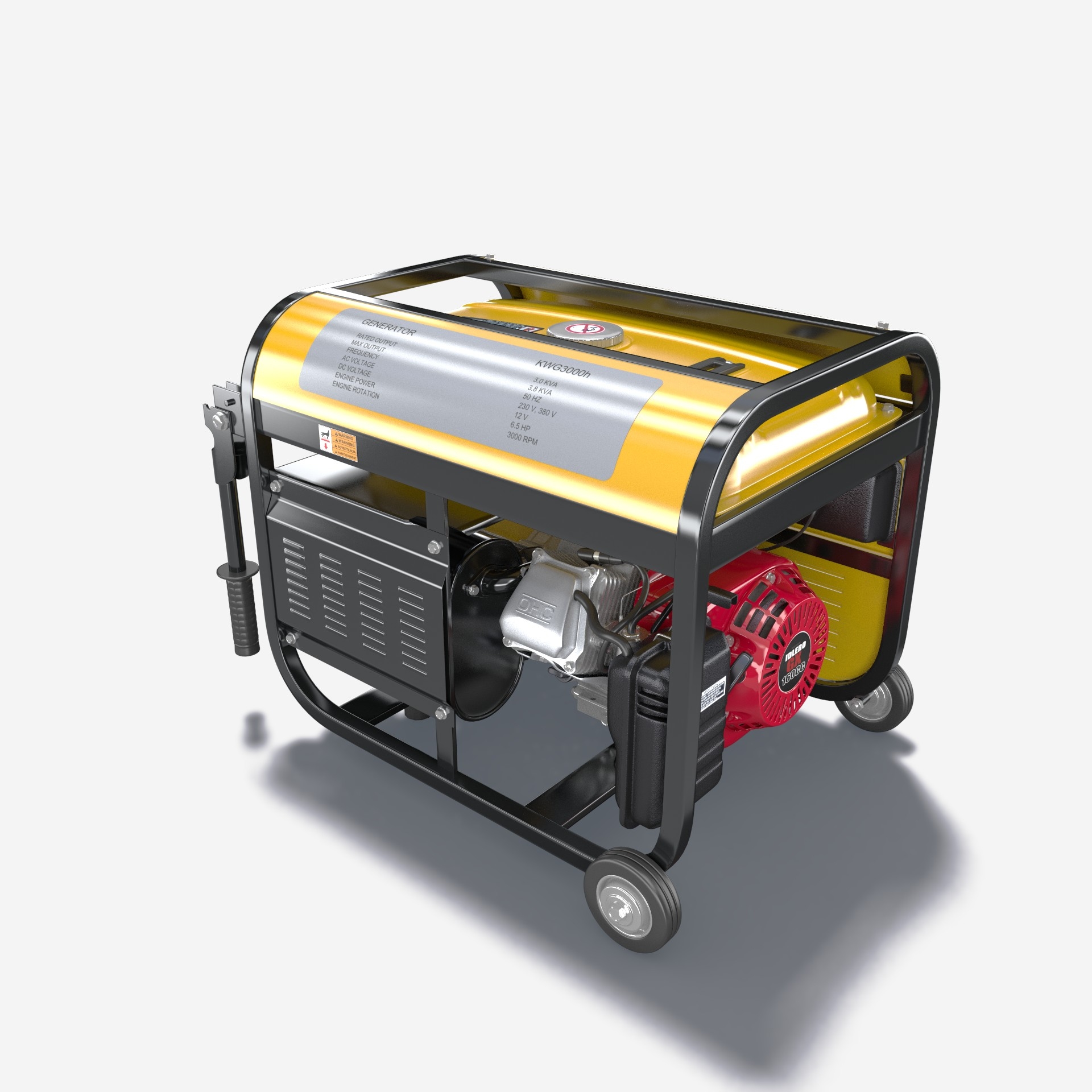portable electric generator 3d model