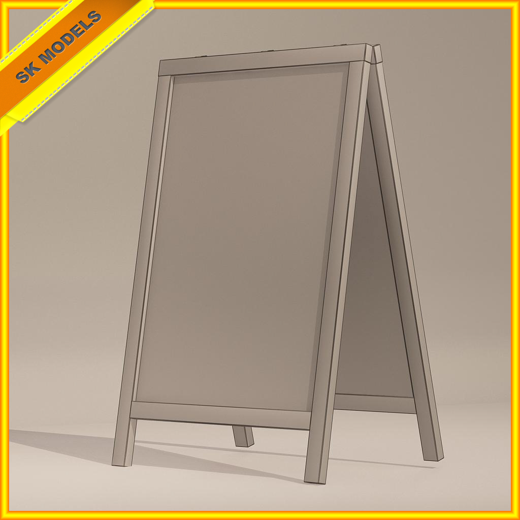 menu boards 3d model