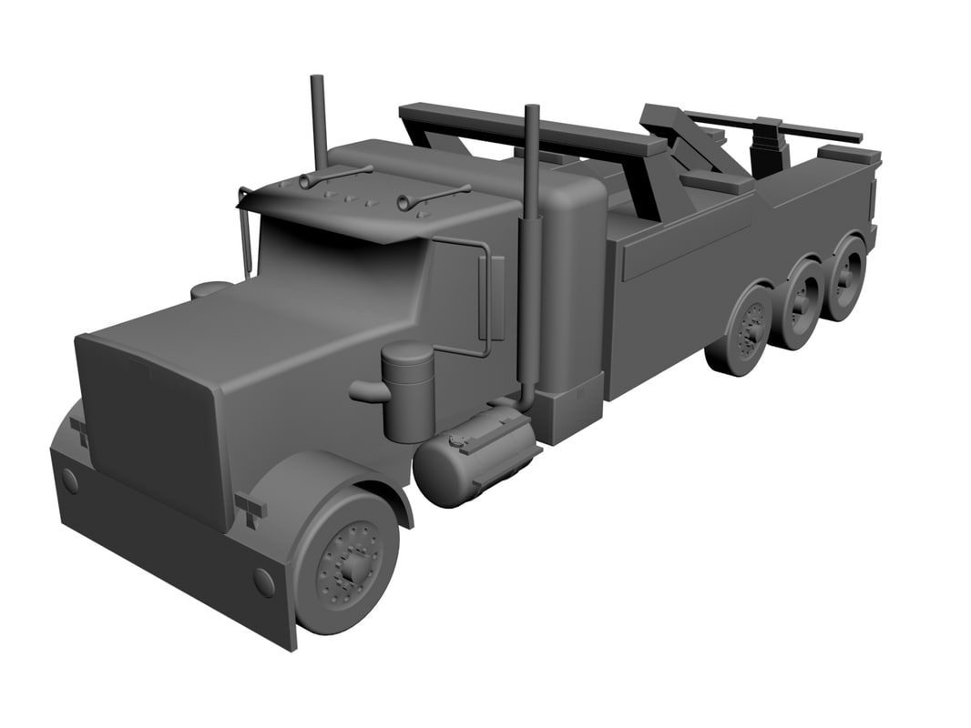 3d heavy duty tow truck model