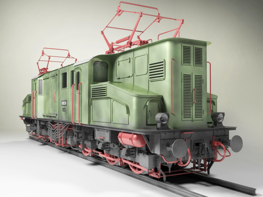 3ds max prussian electric locomotive