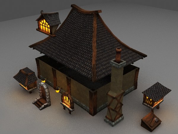 house world warcraft 3d model
