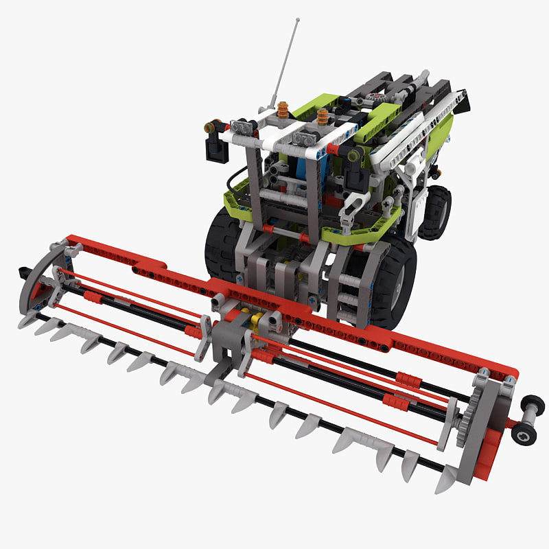3d model lego technic combine harvester