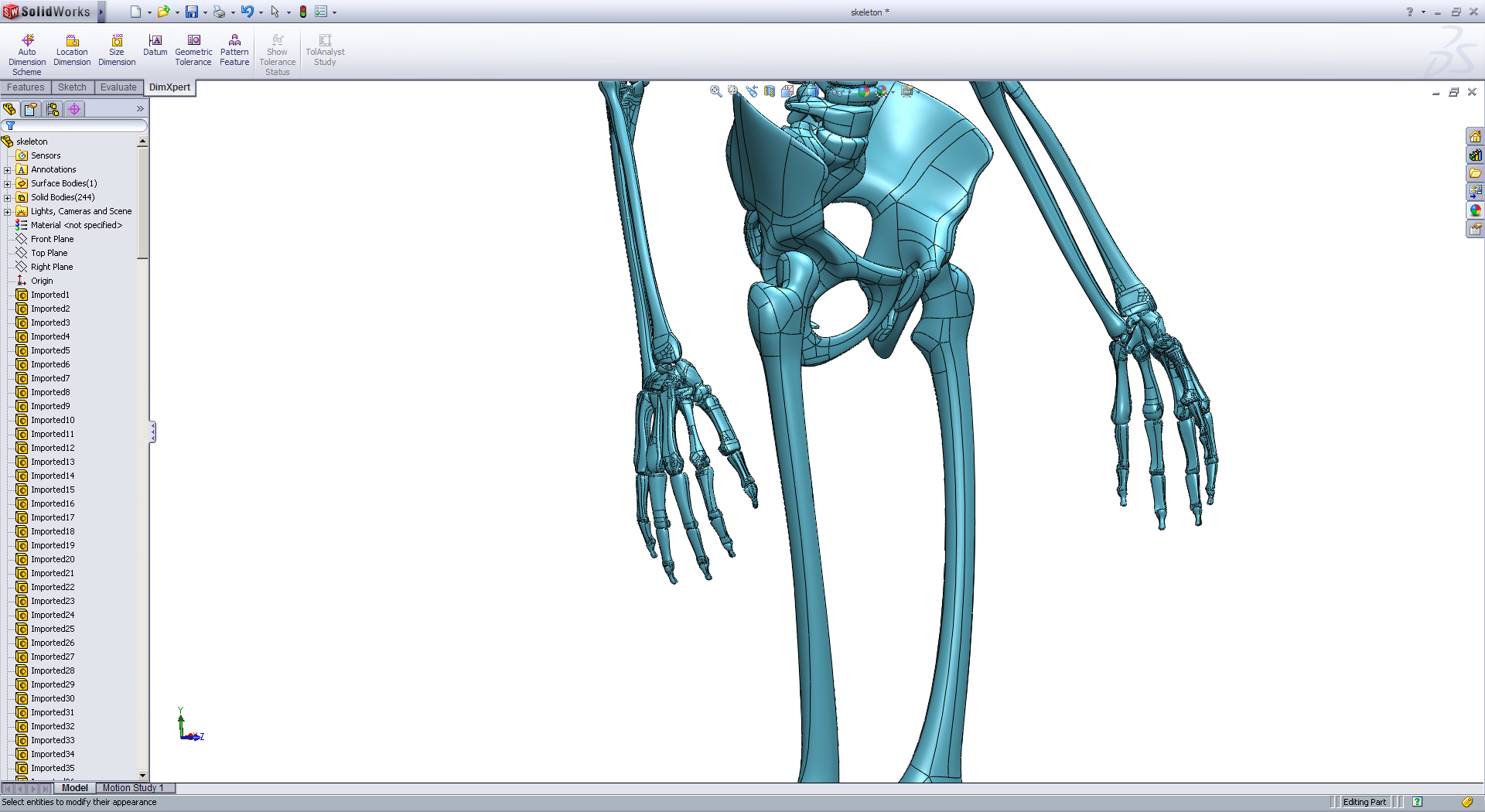 3d 3dm solidworks skeleton