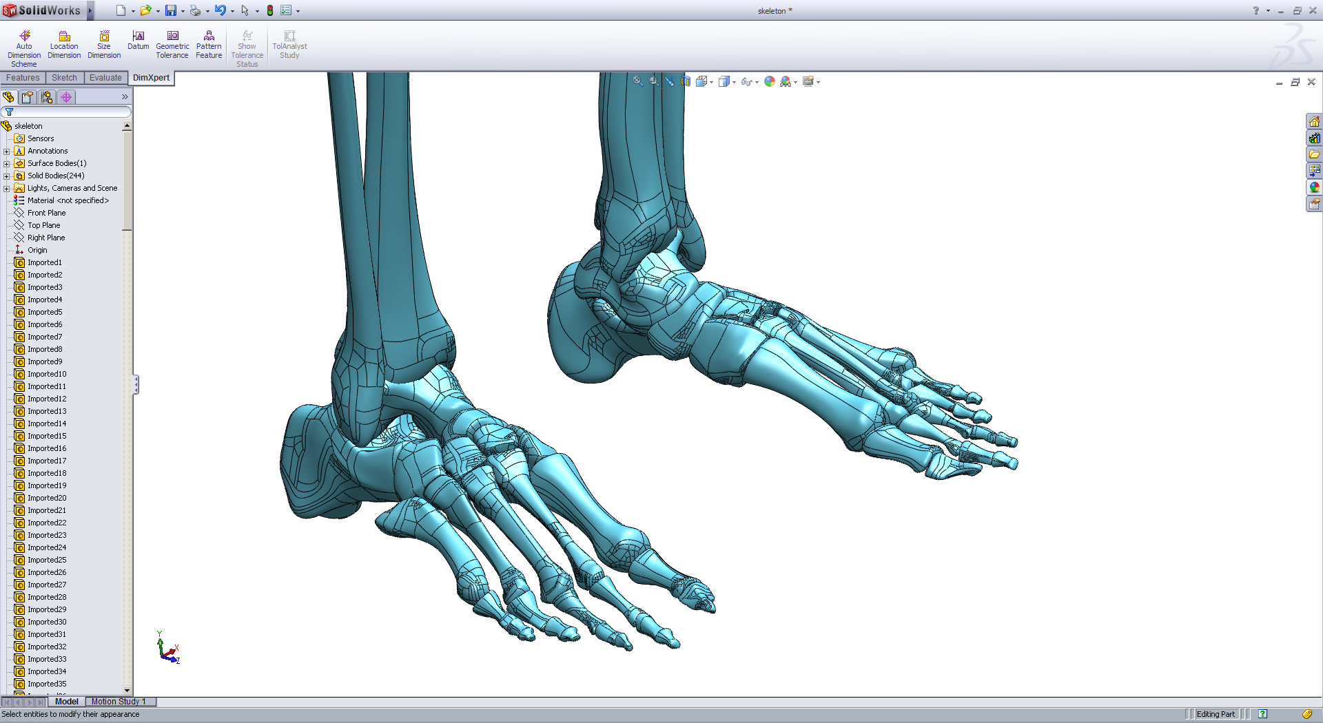 3d 3dm solidworks skeleton