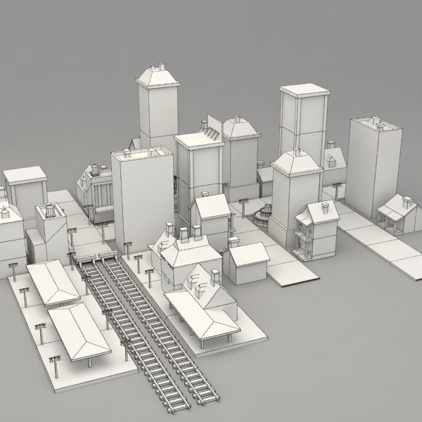 3d city buildings 2 model