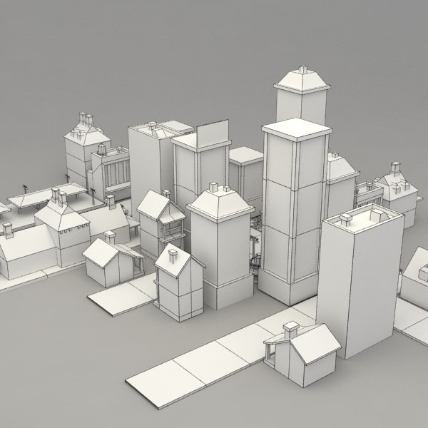 3d city buildings 2 model