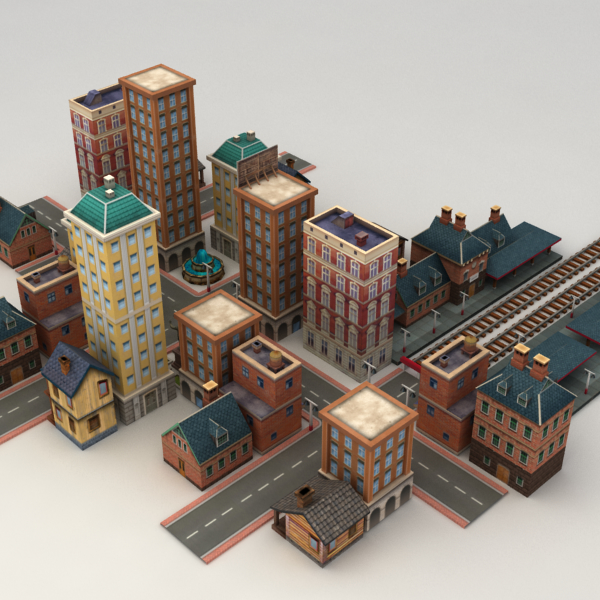3d city buildings 2 model