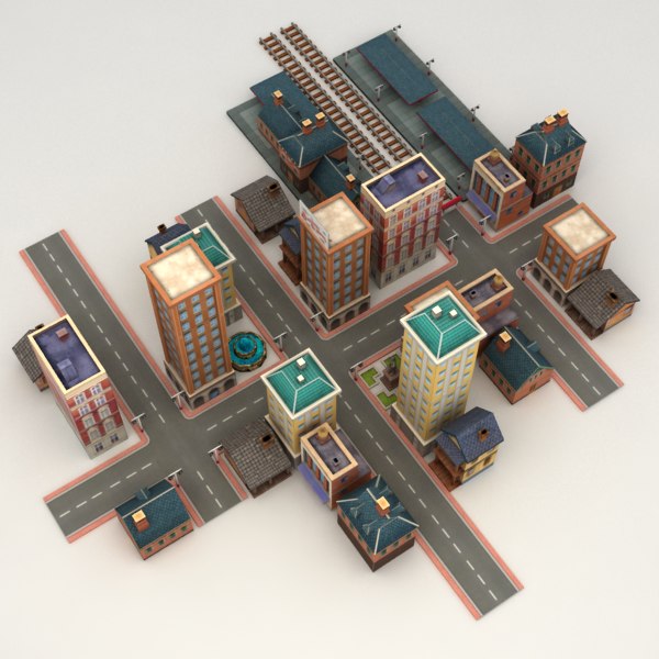 3d city buildings 2 model