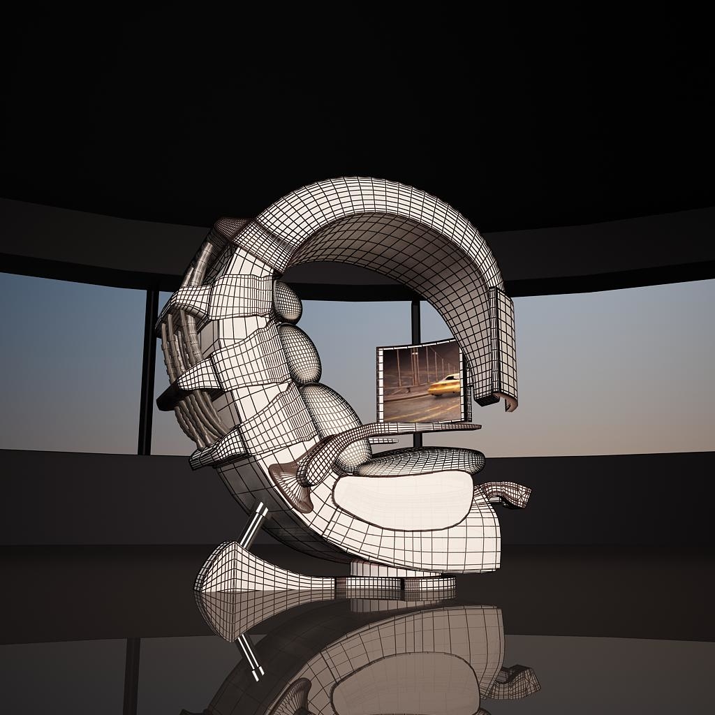 3d model modern - hi-tech work