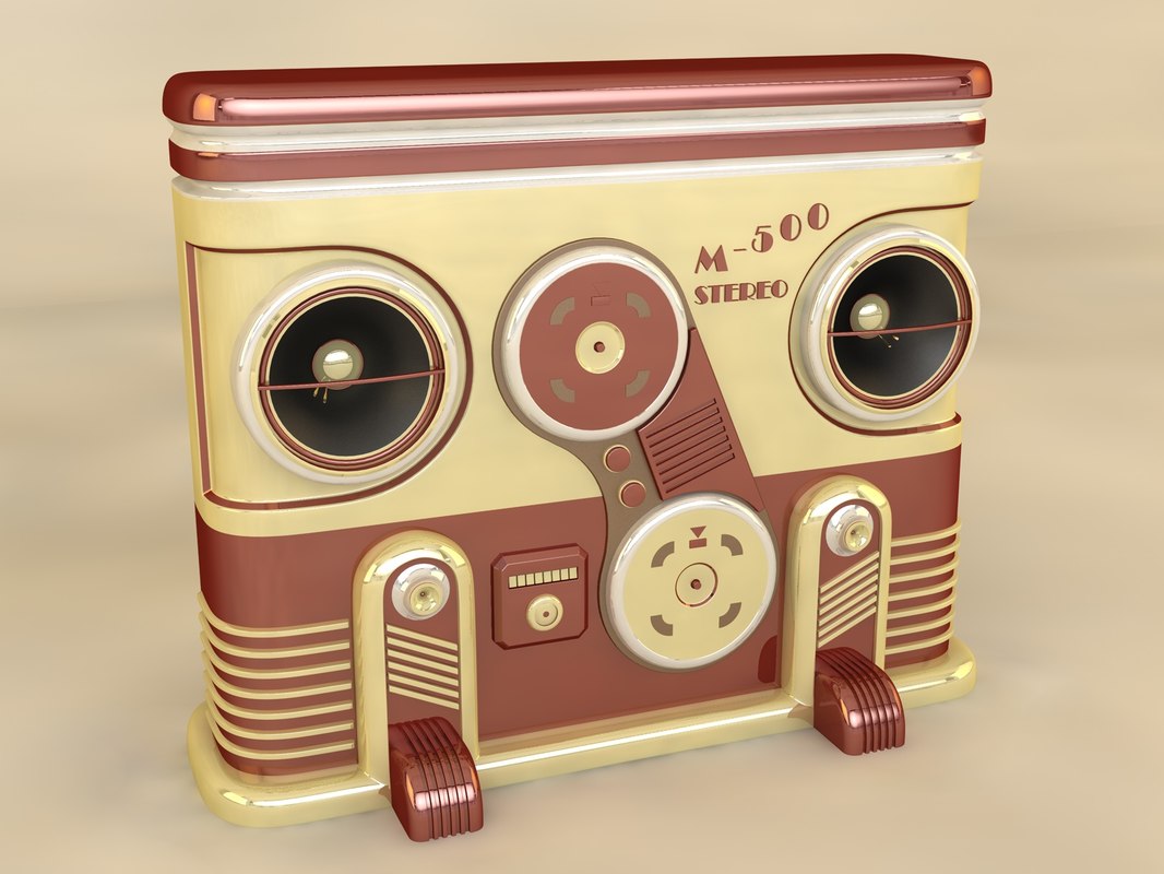 3d model retro stereo