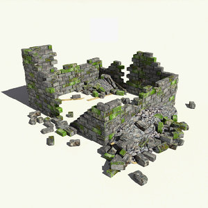 3d model castle ruins
