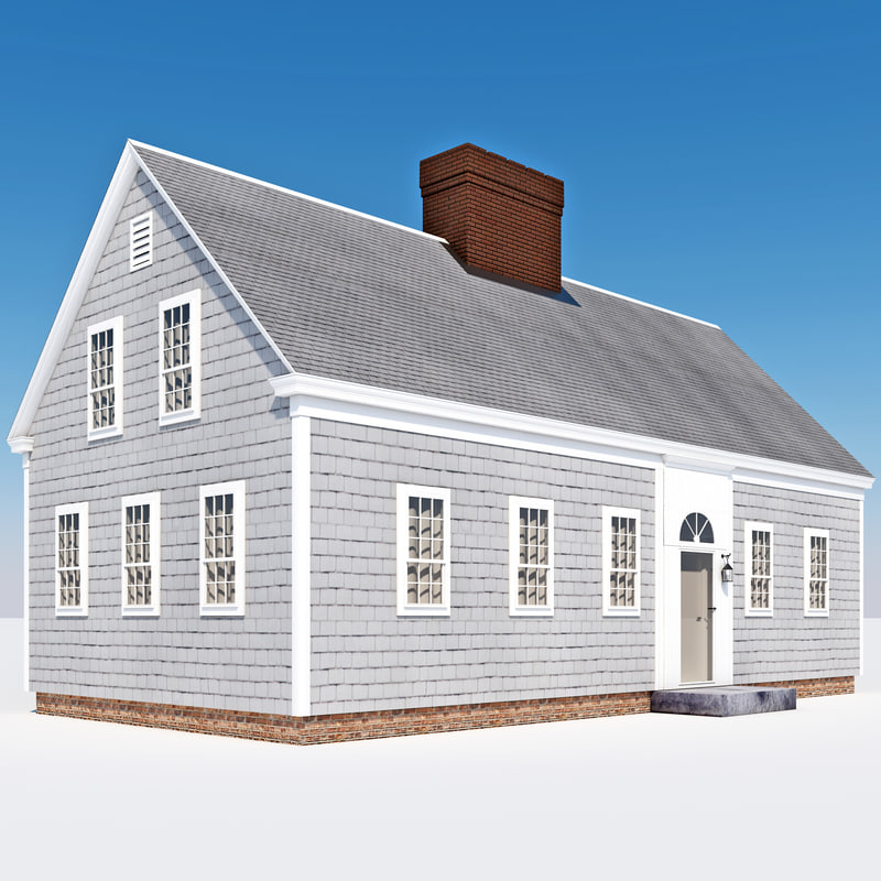 3d model cape cod house