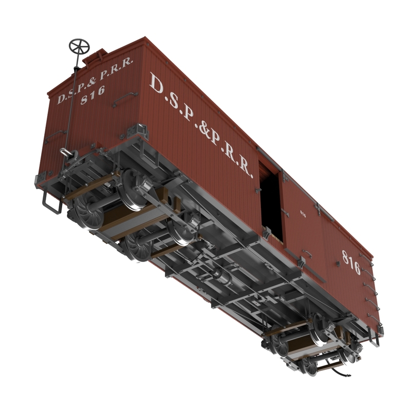 narrow gauge box car 3d model