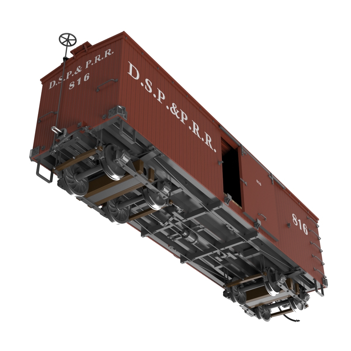 narrow gauge box car 3d model
