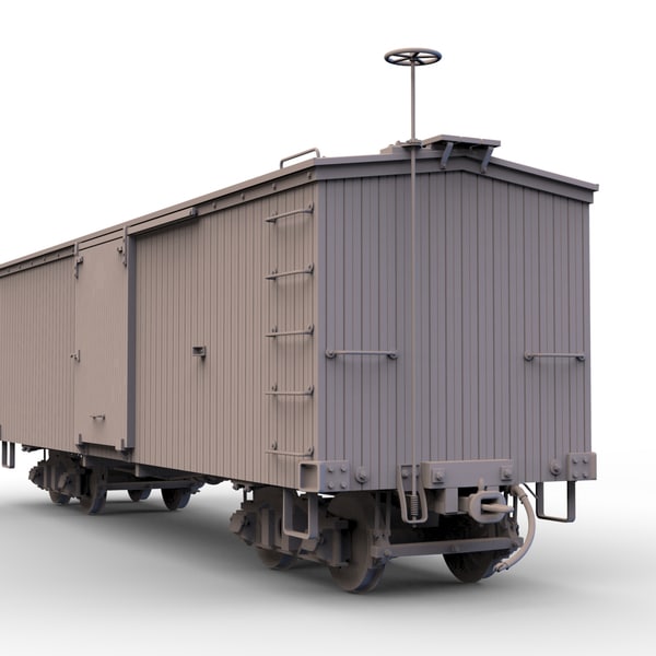narrow gauge box car 3d model
