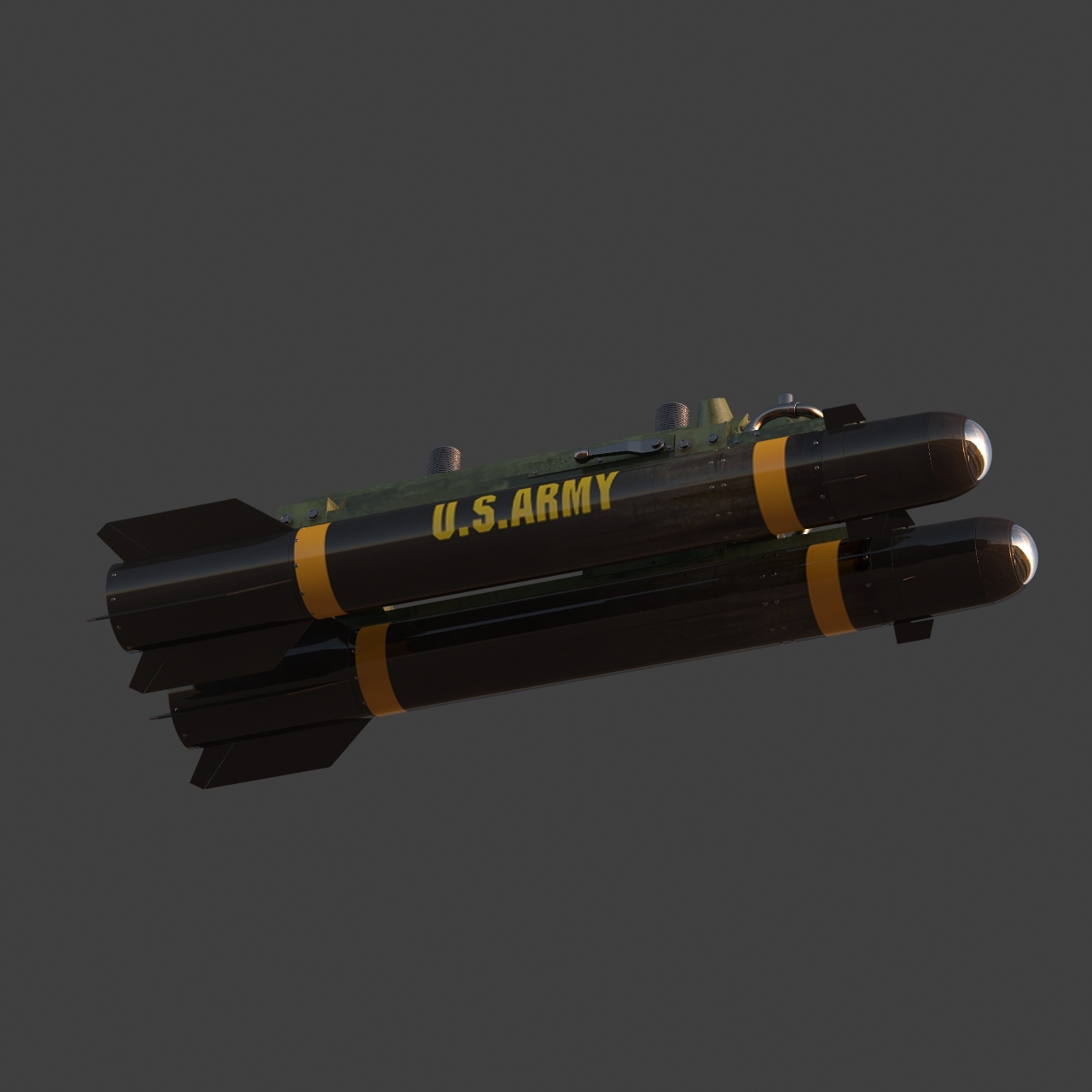 3d Hellfire Ii Missile Model
