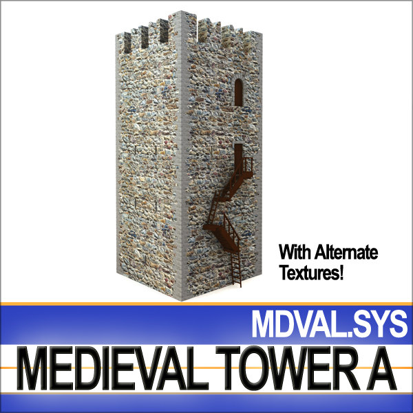 3ds medieval tower