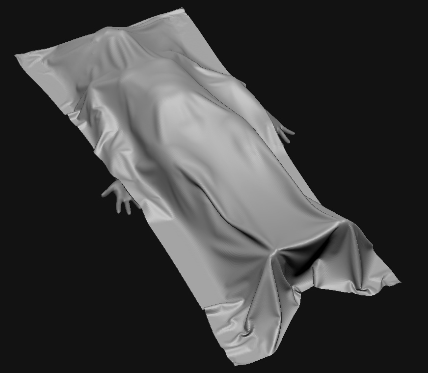 3d max dead body ground