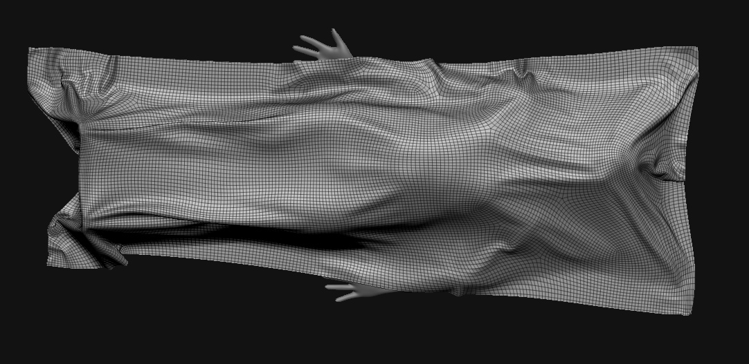 3d max dead body ground