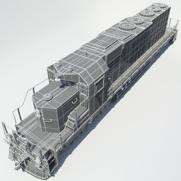 freight train cargo cars 3d model
