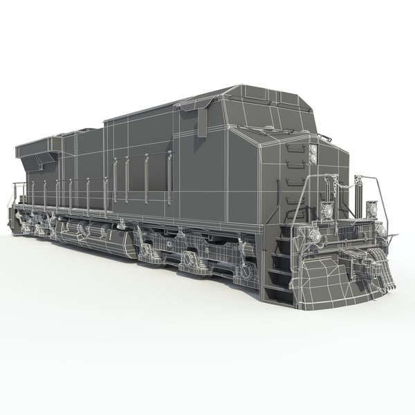 freight train cargo cars 3d model