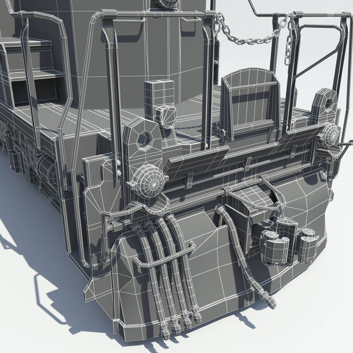 freight train cargo cars 3d model