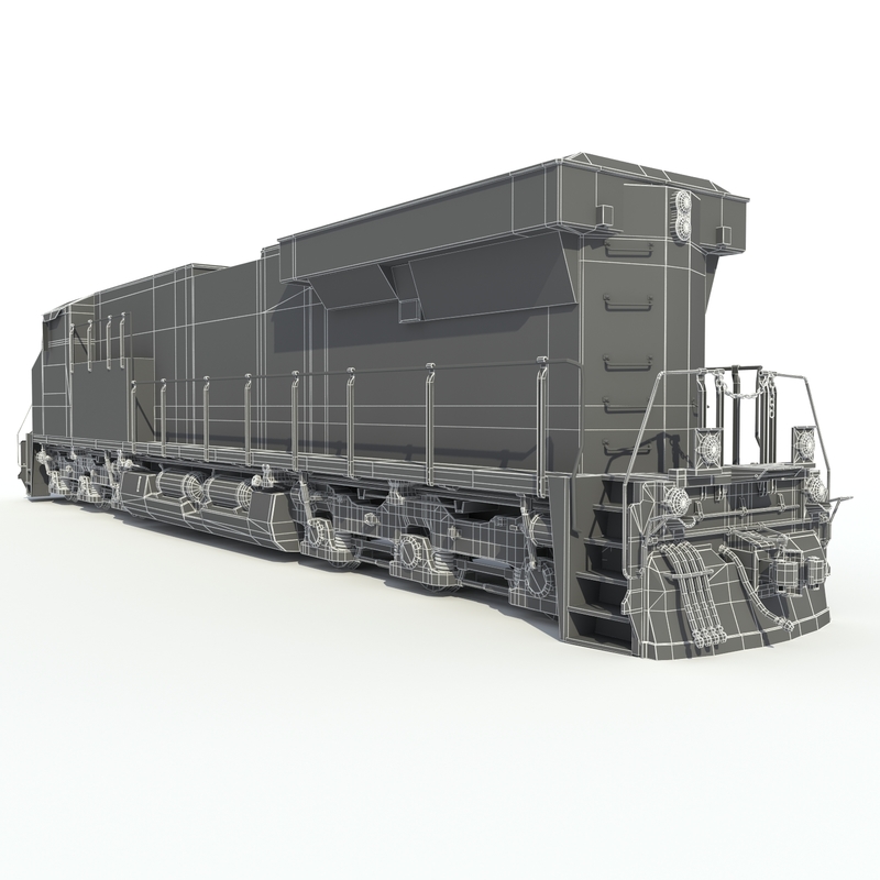 freight train cargo cars 3d model