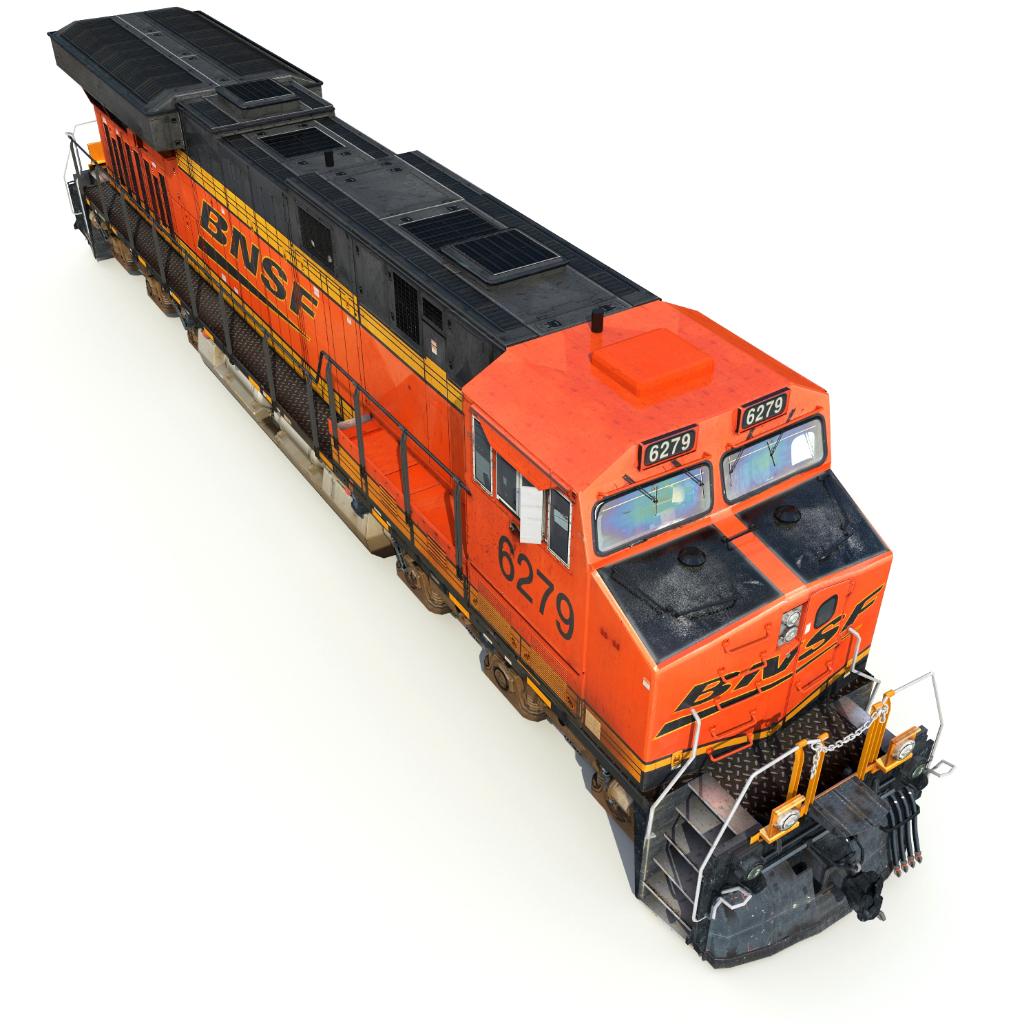 freight train cargo cars 3d model