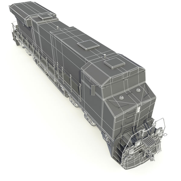 freight train cargo cars 3d model