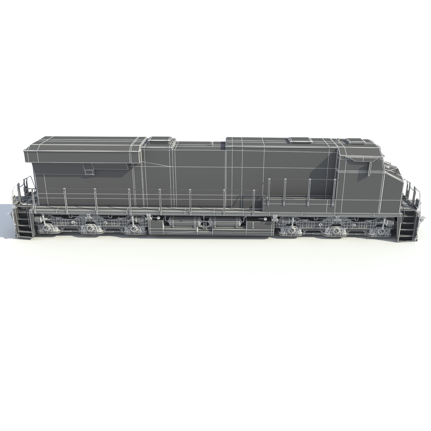 freight train cargo cars 3d model