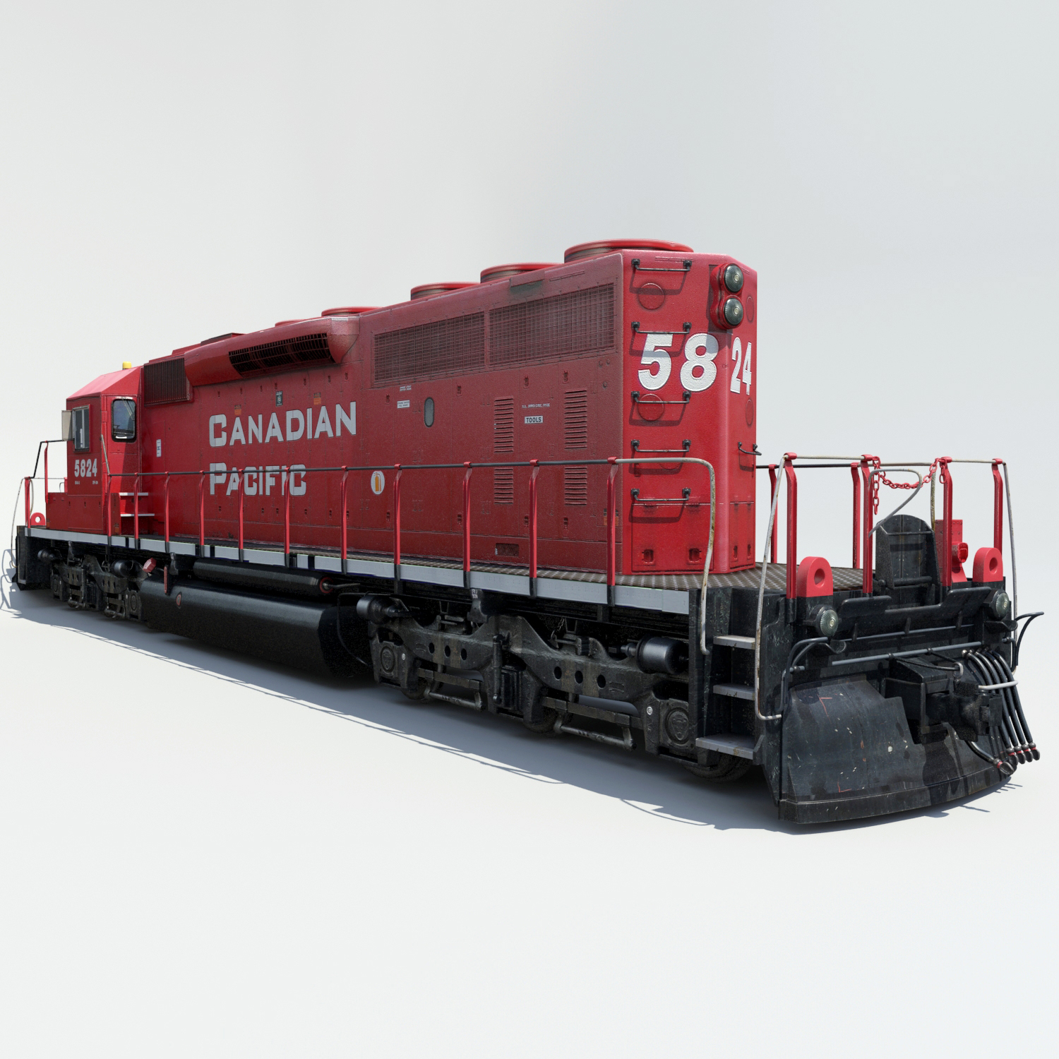 freight train cargo cars 3d model