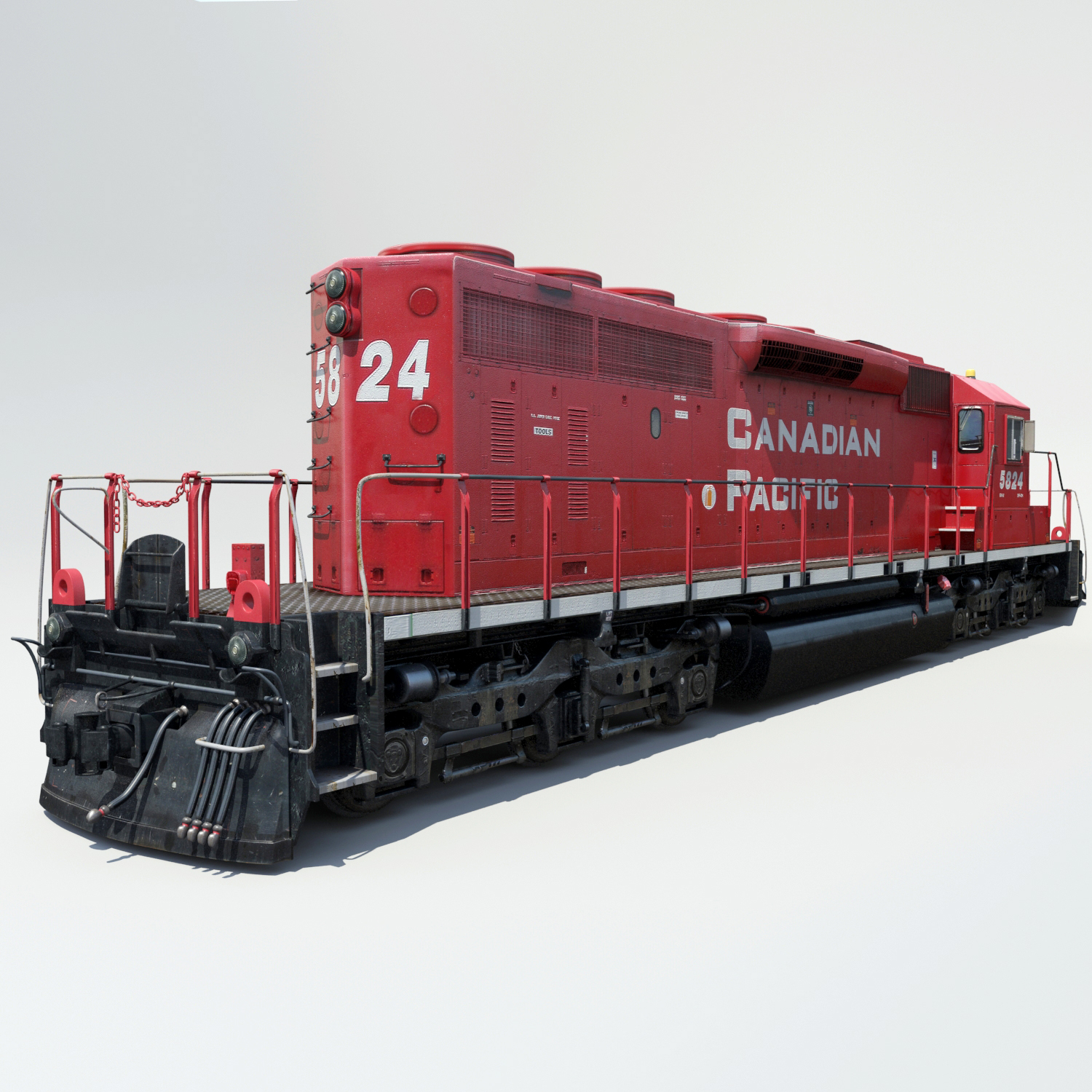 freight train cargo cars 3d model