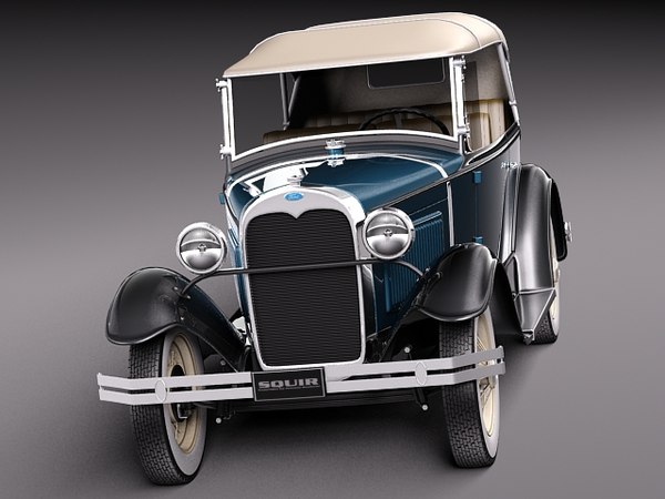 3d model car v8 antique 1930