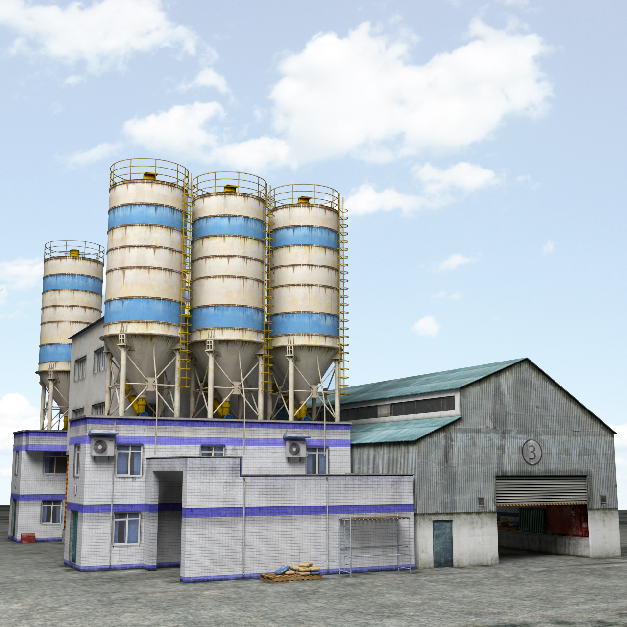 3d 3ds plant factory area