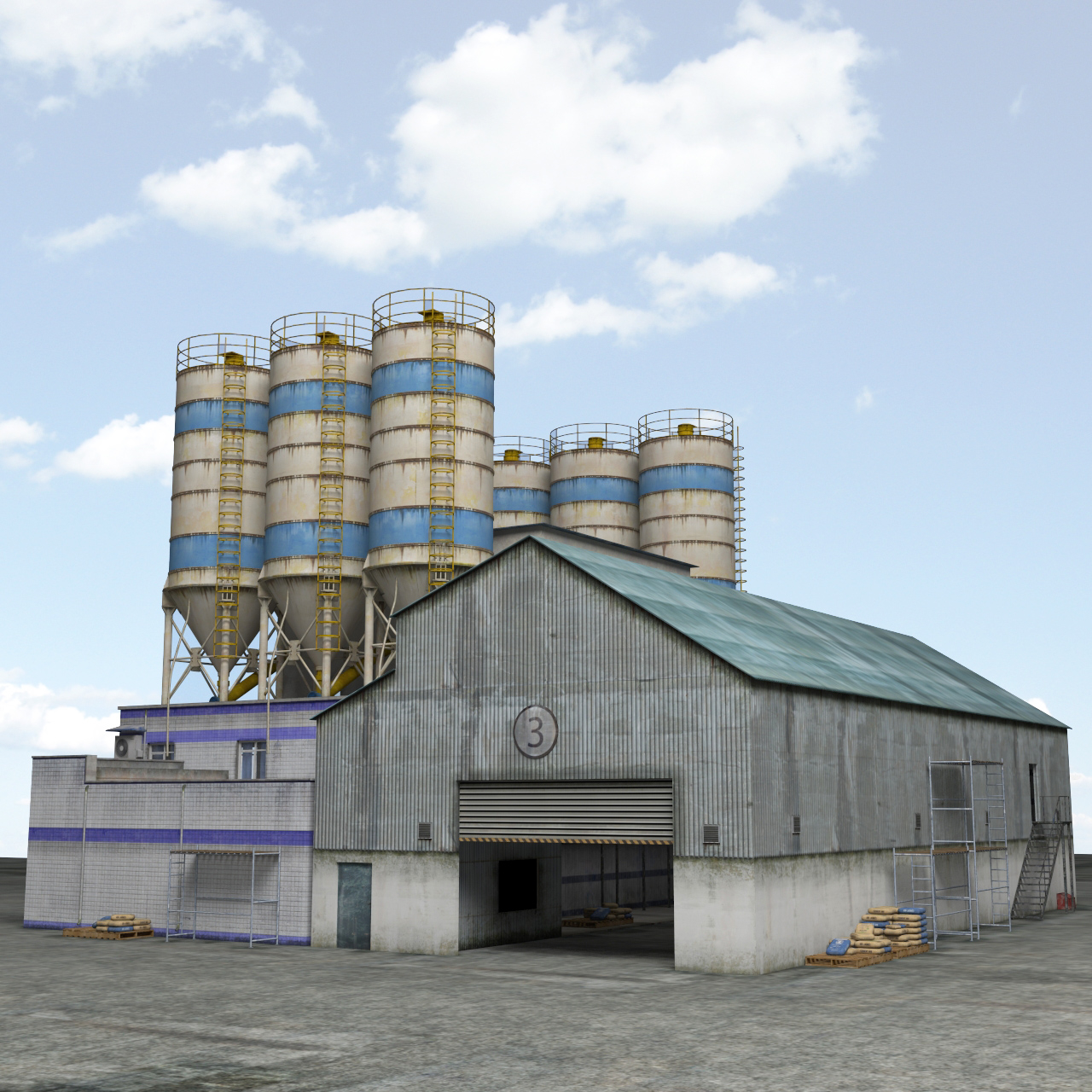 3d 3ds plant factory area
