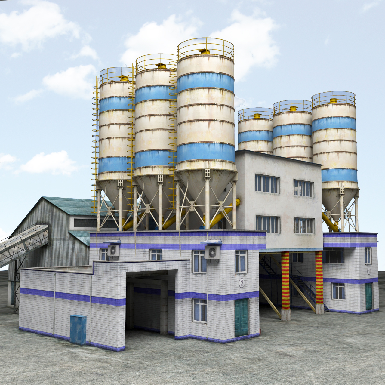 3d 3ds plant factory area