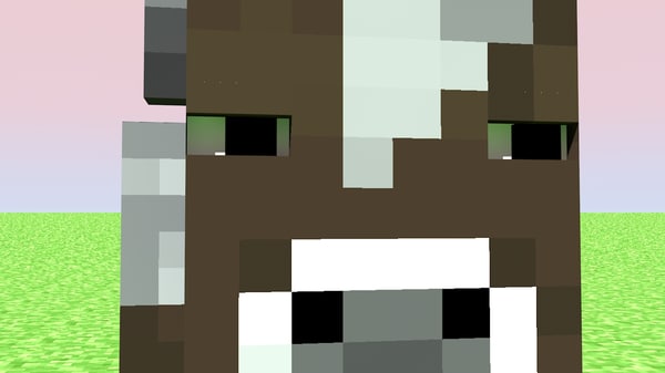 3d model cow minecraft