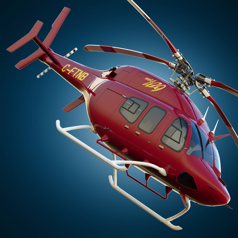 bell 429 ems helicopter 3d max