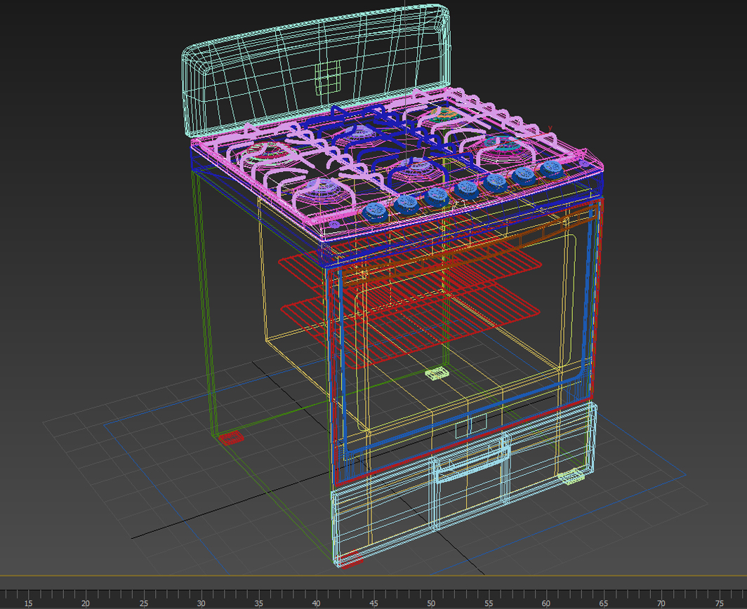 3d stove estufa model