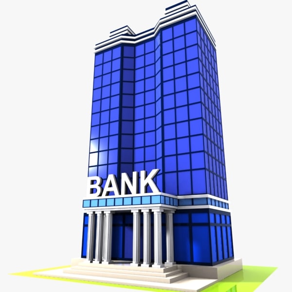 3d cartoon bank toon