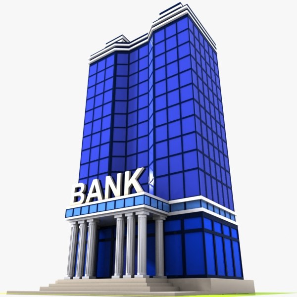 3d cartoon bank toon